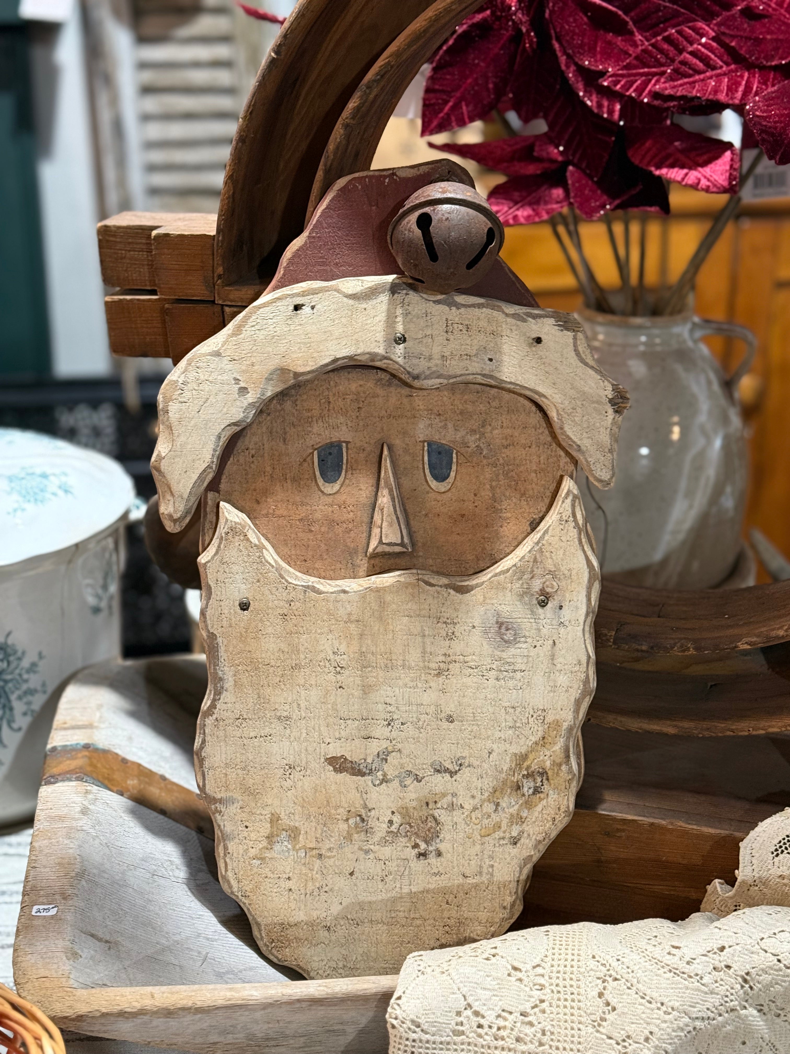 Rustic Wooden Santa – The Mustard Seed Collection, The Seed